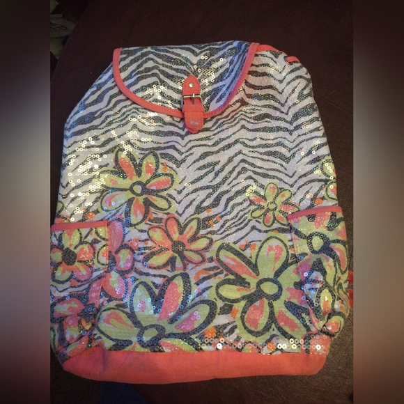 Justice | Accessories | Justice 8 Zebra Floral Print Backpack | Poshmark